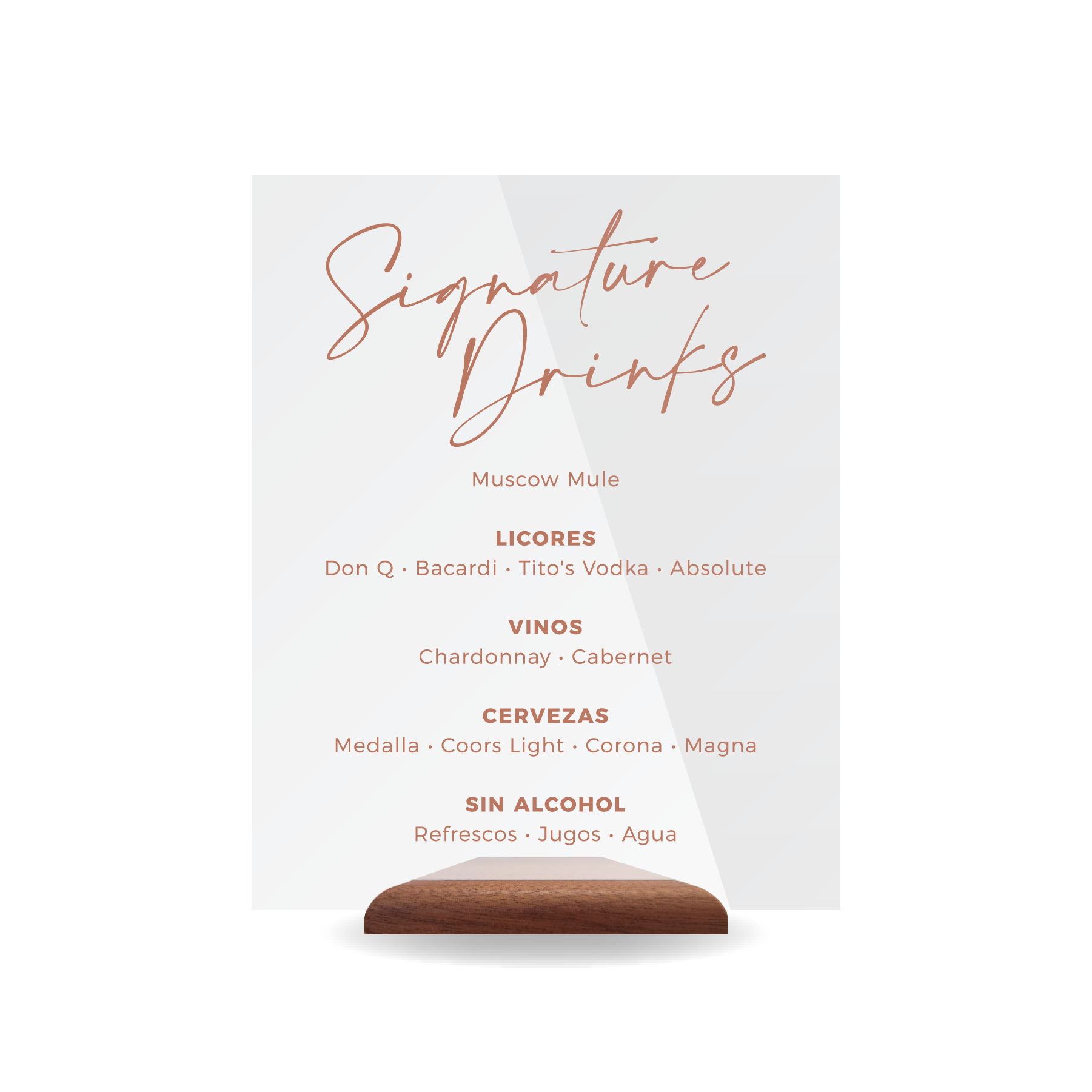 Acrylic Table Sign - GoPrint PR